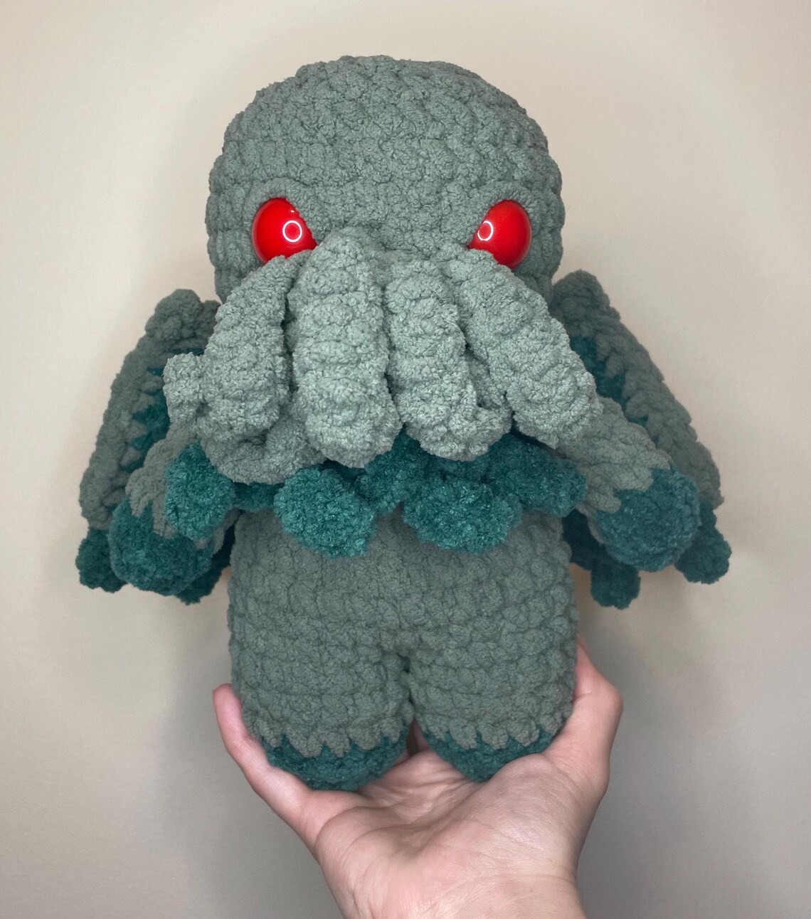 Cthulhu Plushie (green) | Cthulhu Amigurumi | Crochet Cthulhu Plush - Etsy