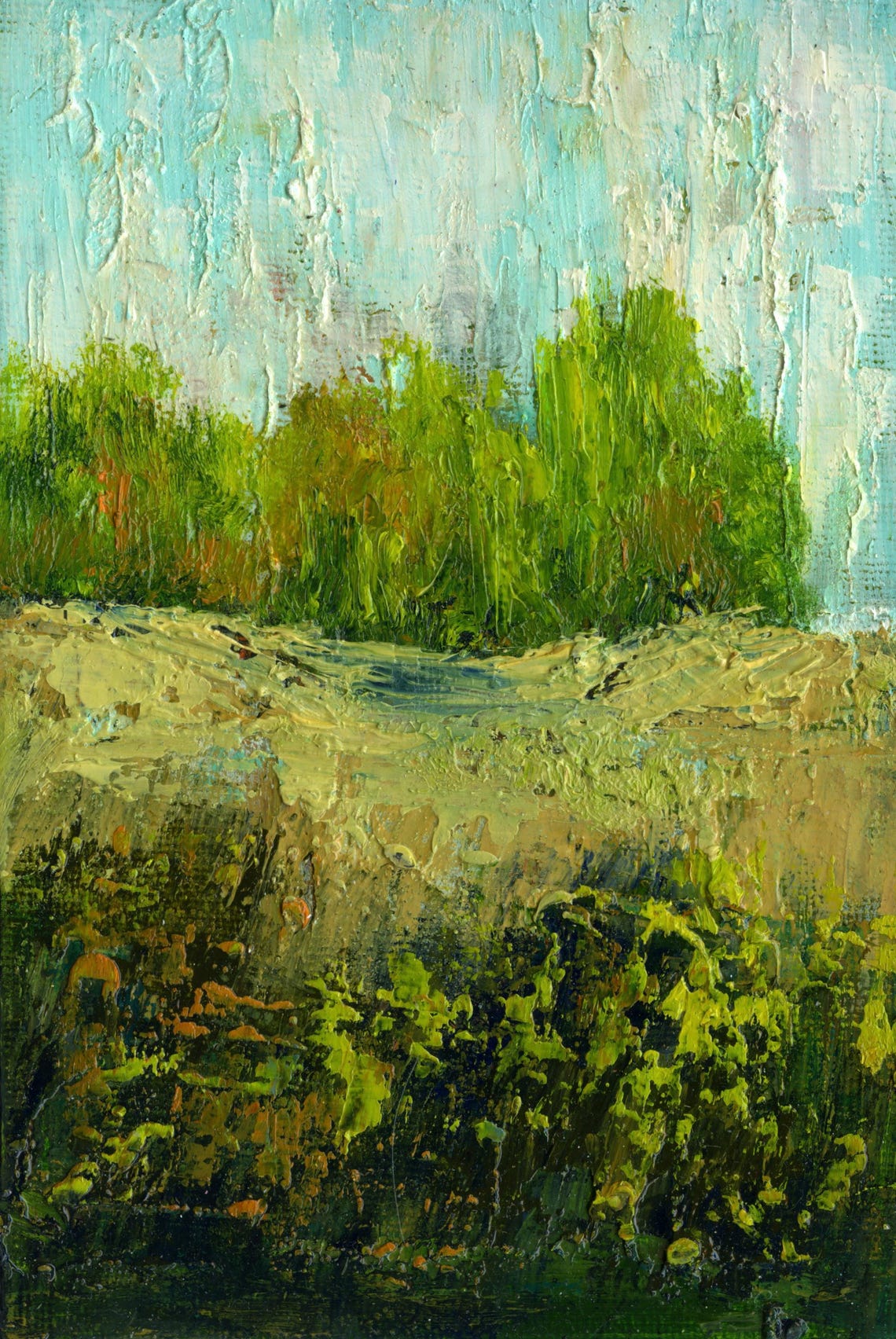 A Natural Beauty; an Original Oil Landscape Painting Created With ...