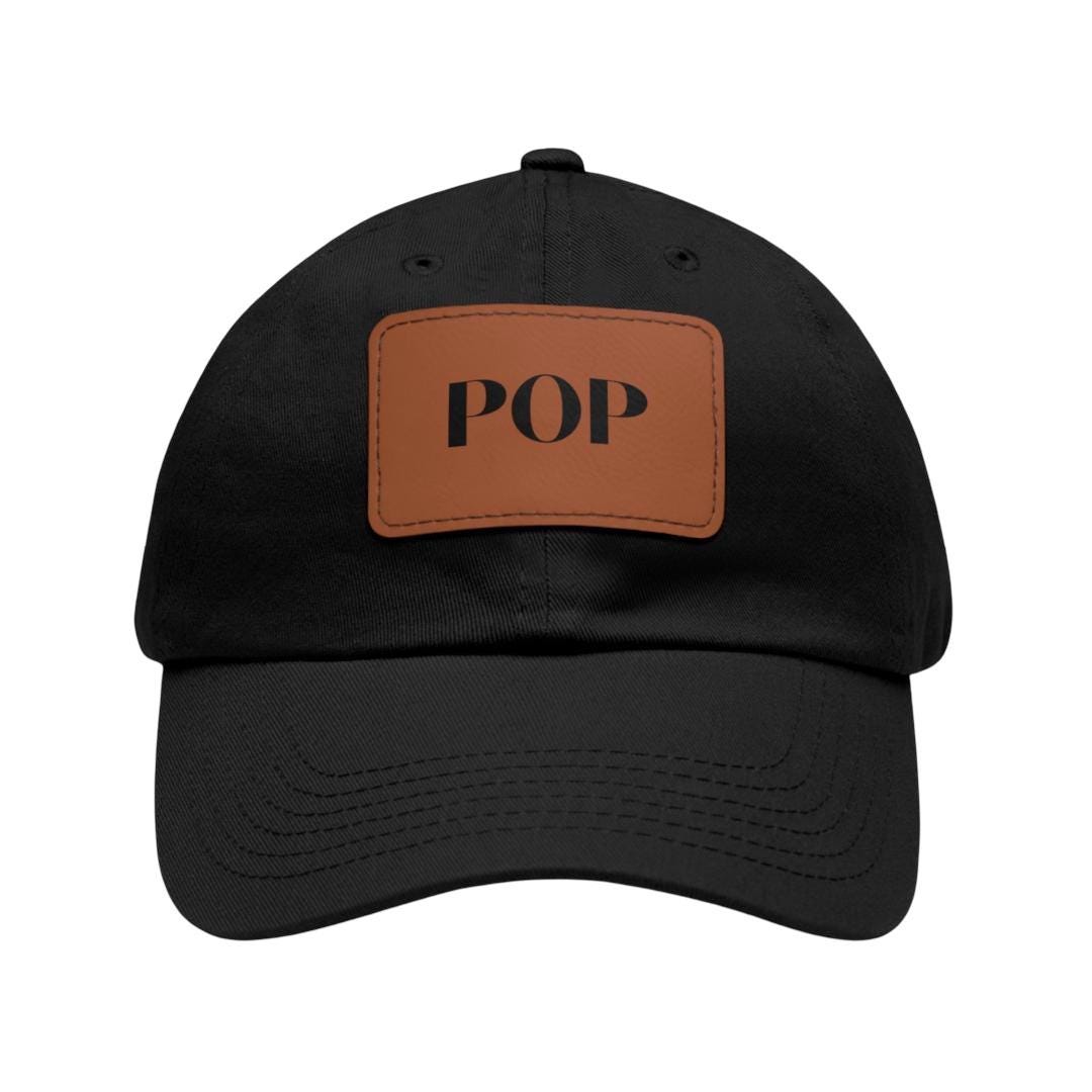Pop Hat With Stylish Leather Patch (rectangle) Baseball Cap Everyday ...