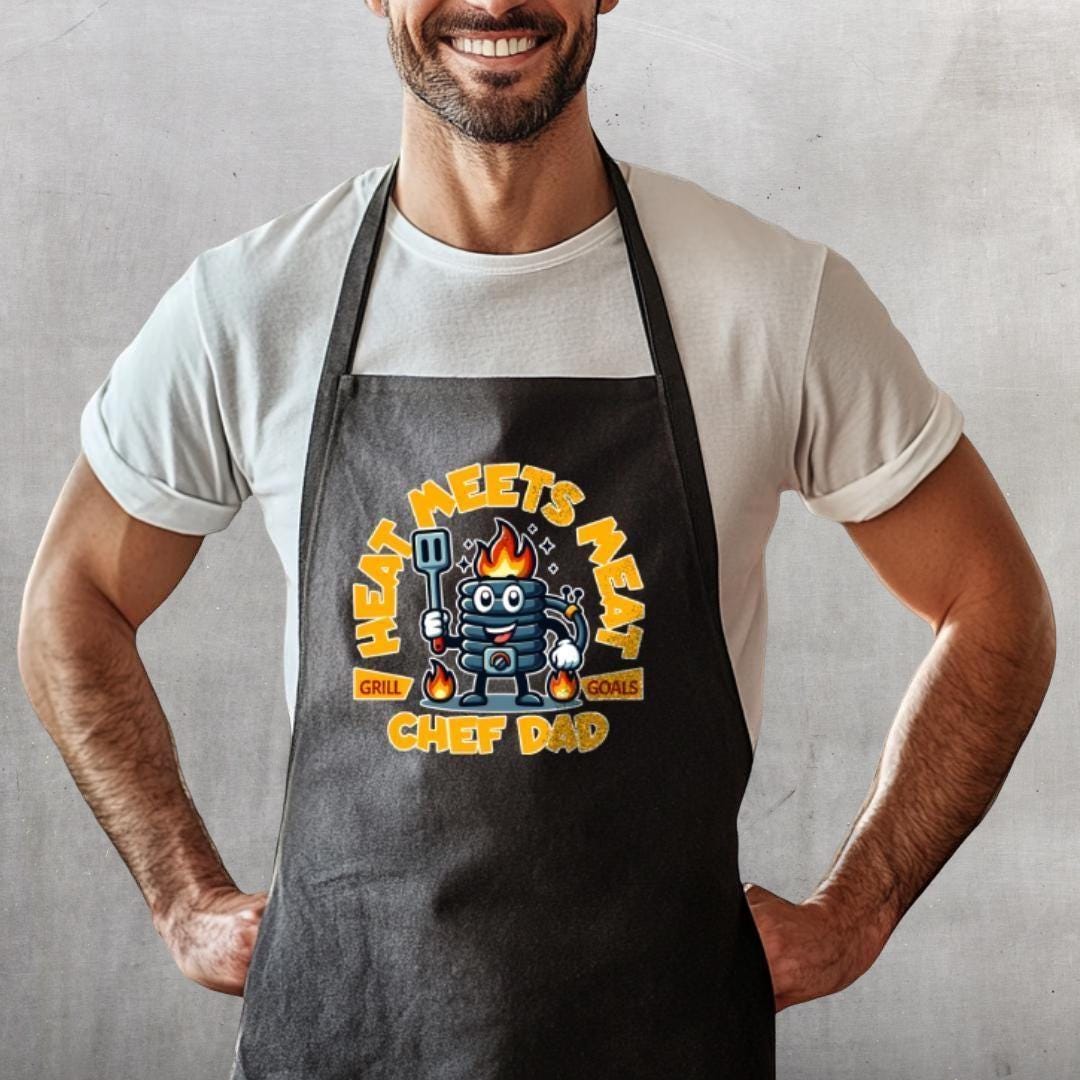 Funny Robot Chef Dad Apron, Grill Master Gift - Etsy