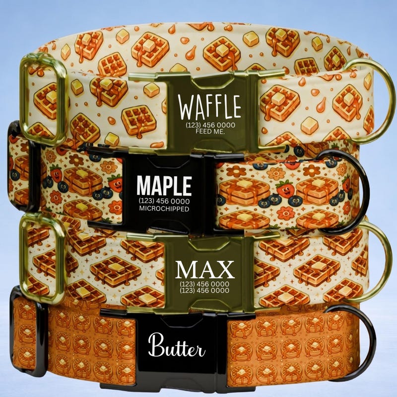 Custom Waffles Dog Tag - Etsy