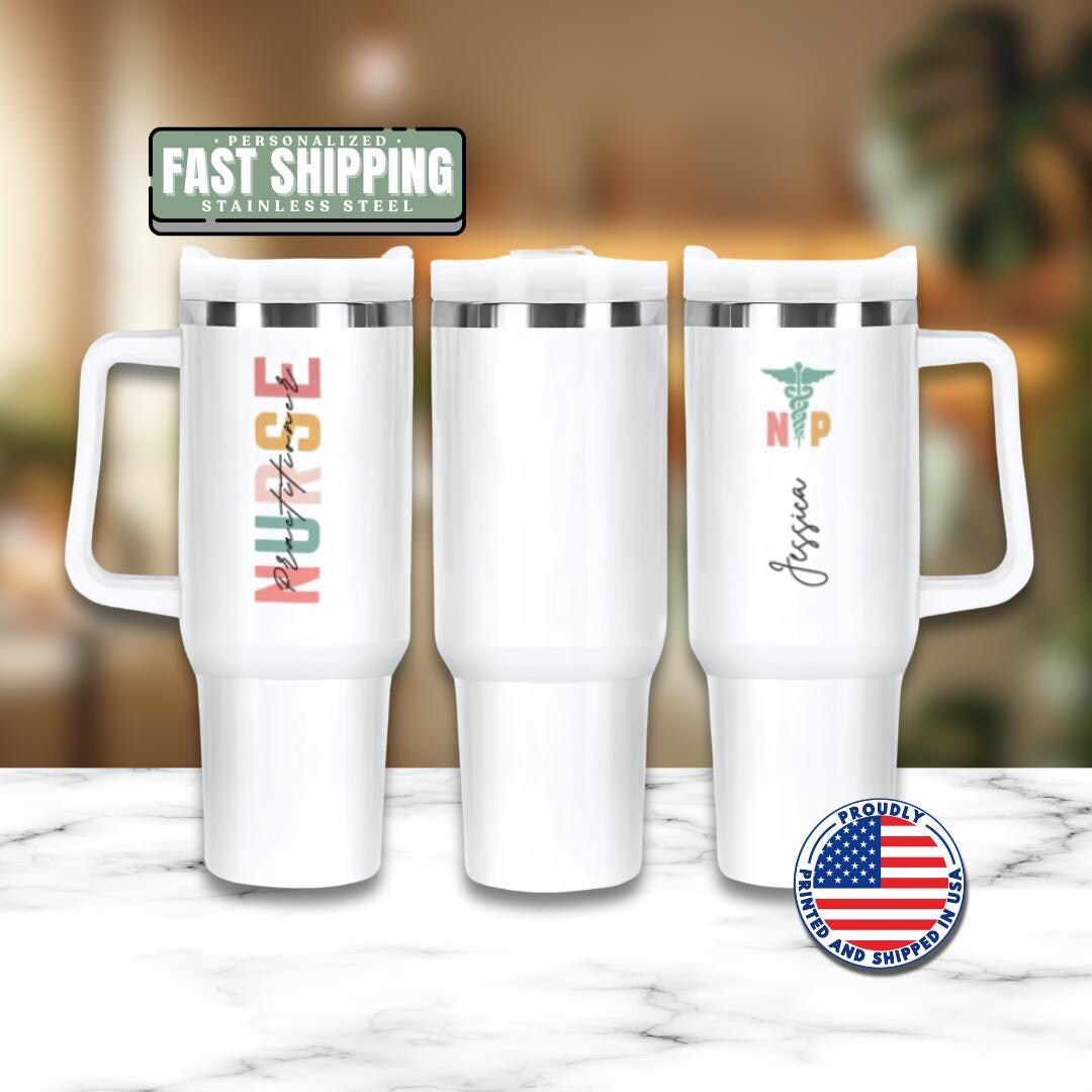 Personalized Nurse Practitioner 40oz Tumbler With Straw Nurse ...