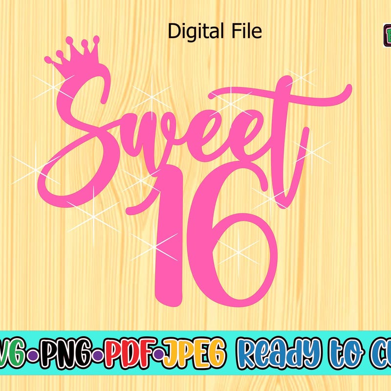 Sweet 16 Svg - Etsy