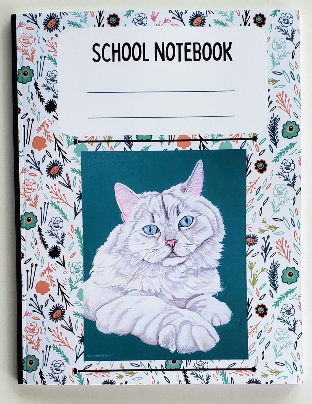 Yearly School Notebook With Cat Artwork | Homeschool, Subject, Grade ...