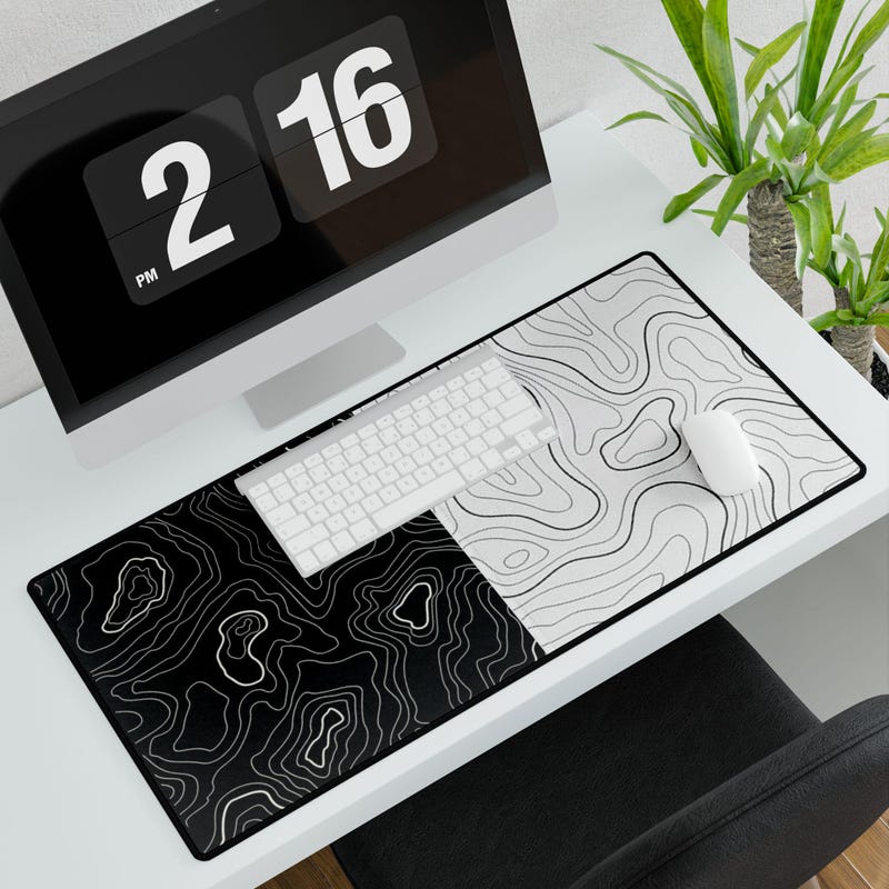 White Topo Mousepad - Etsy