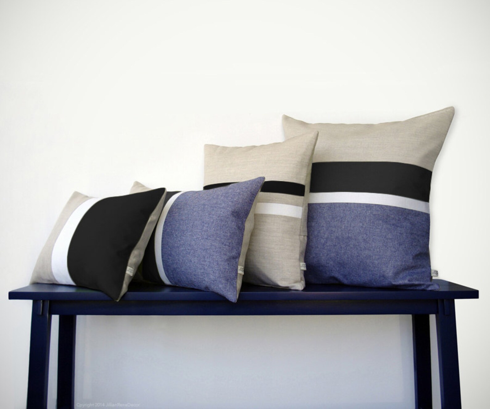 Gray Chambray Stripe Pillow Set of 2 - Modern Home Decor by ...