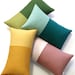 Pink Linen Pillow Cover Two Tone Colorblock Pillow Cover by - Etsy
