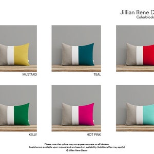 Lemon Yellow Linen Colorblock Cushion Cover With Cream Stripe by ...