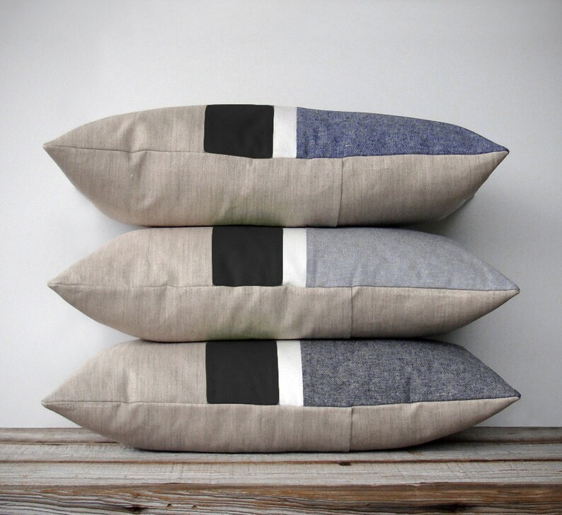 Gray Chambray Stripe Pillow Set of 2 - Modern Home Decor by ...