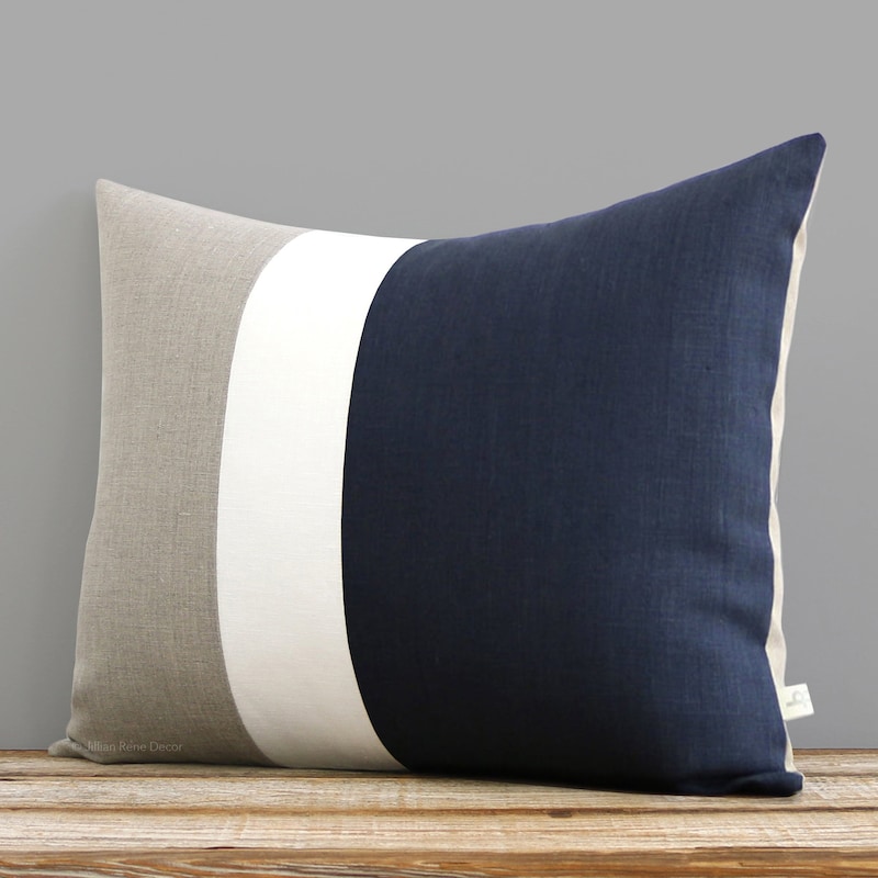 Color Block Pillow - Etsy