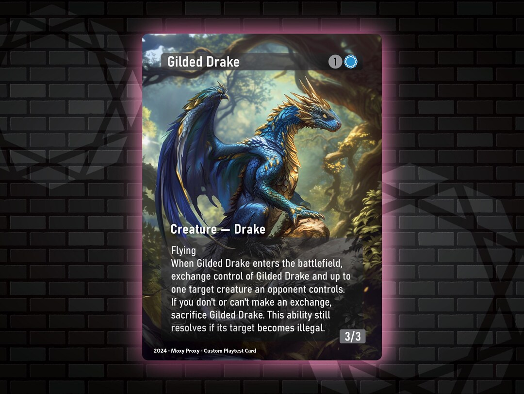 Gilded Drake - Alternate Full Custom Art MTG Proxy - Etsy
