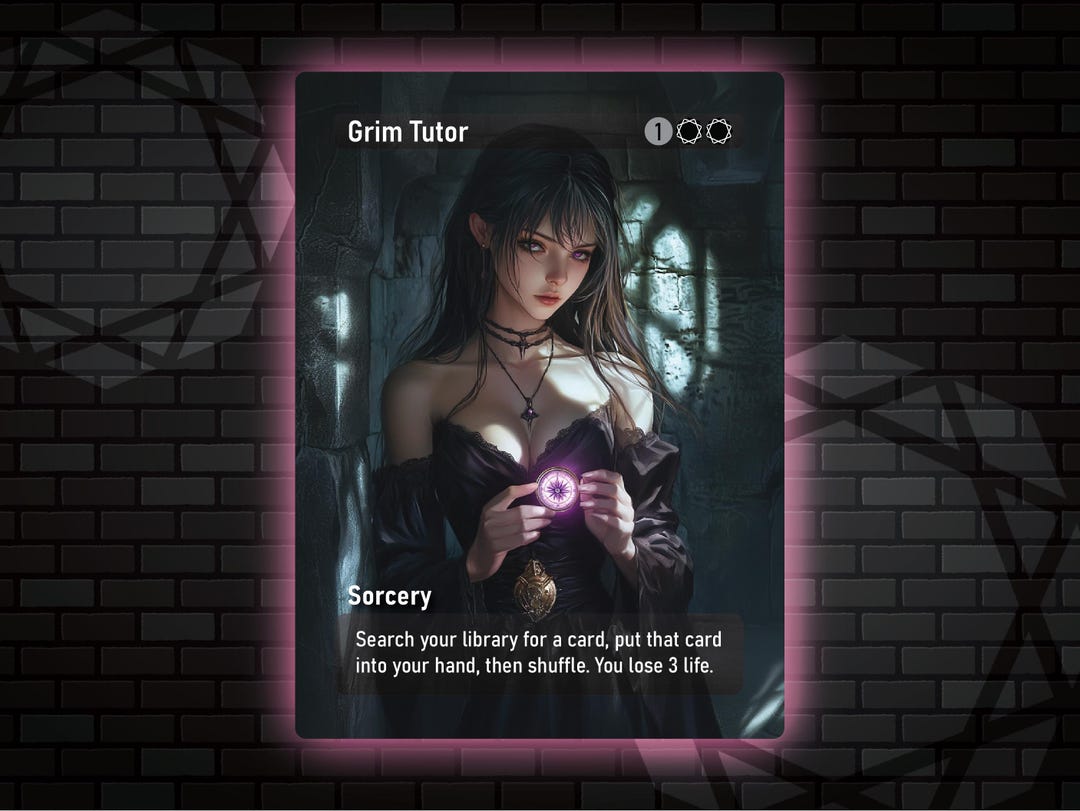 Grim Tutor Alternate Full Custom Art MTG Proxy - Etsy