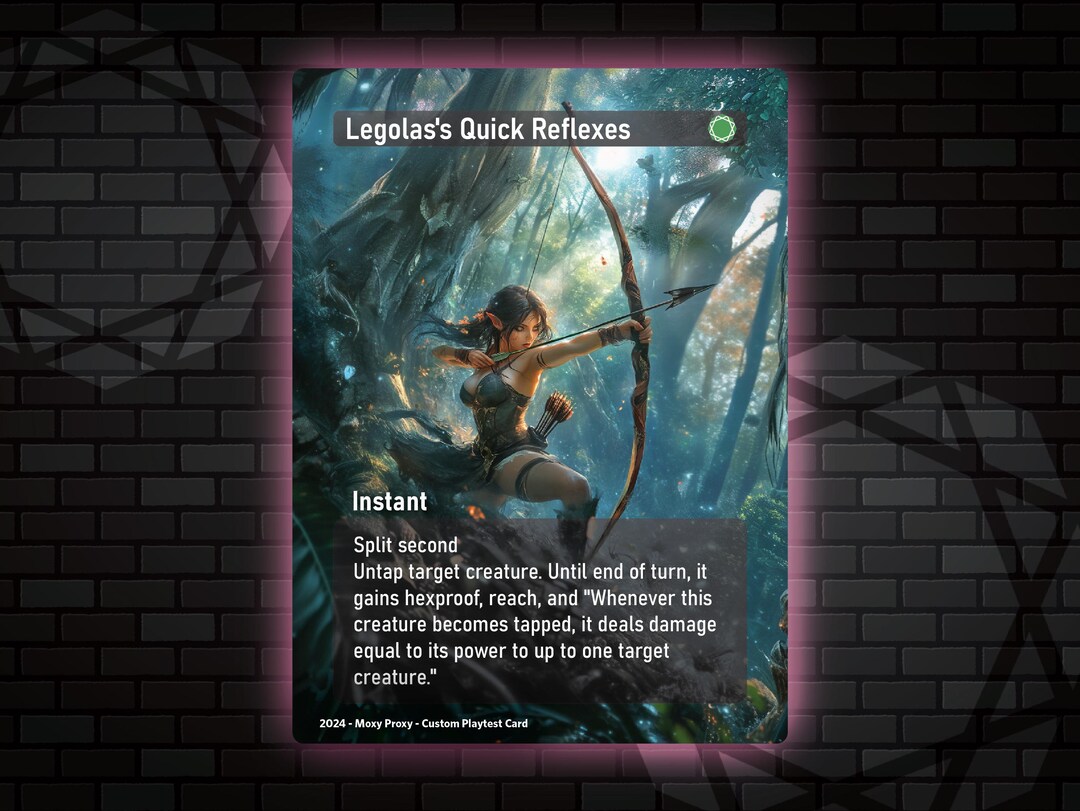 Legolas's Quick Reflexes - Alternate Full Custom Art MTG Proxy - Etsy