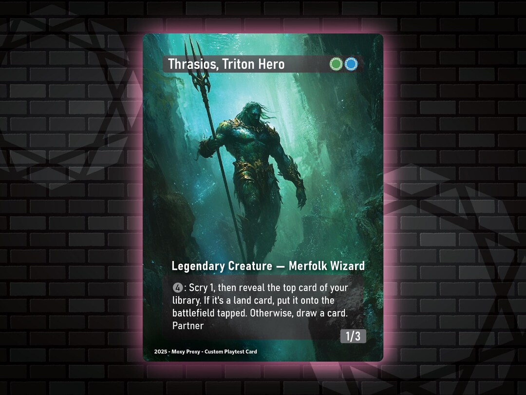 Thrasios, Triton Hero - Alternate Full Custom Art MTG Proxy - Etsy