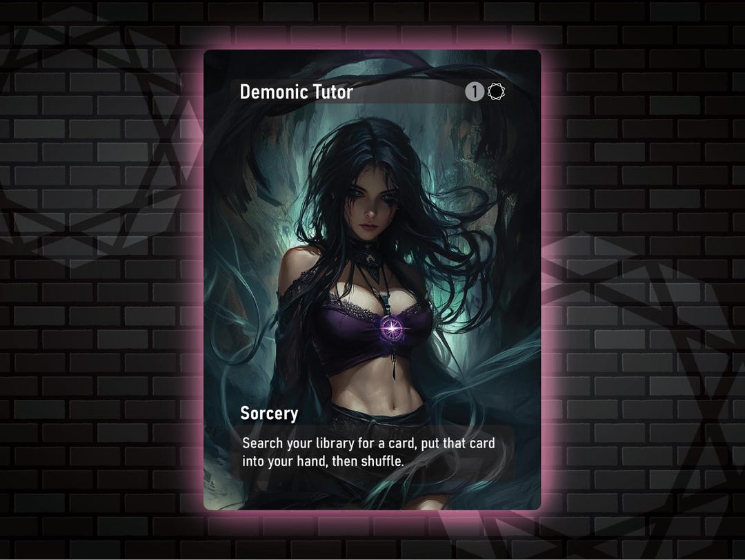 Demonic Tutor Alternate Full Custom Art MTG Proxy - Etsy