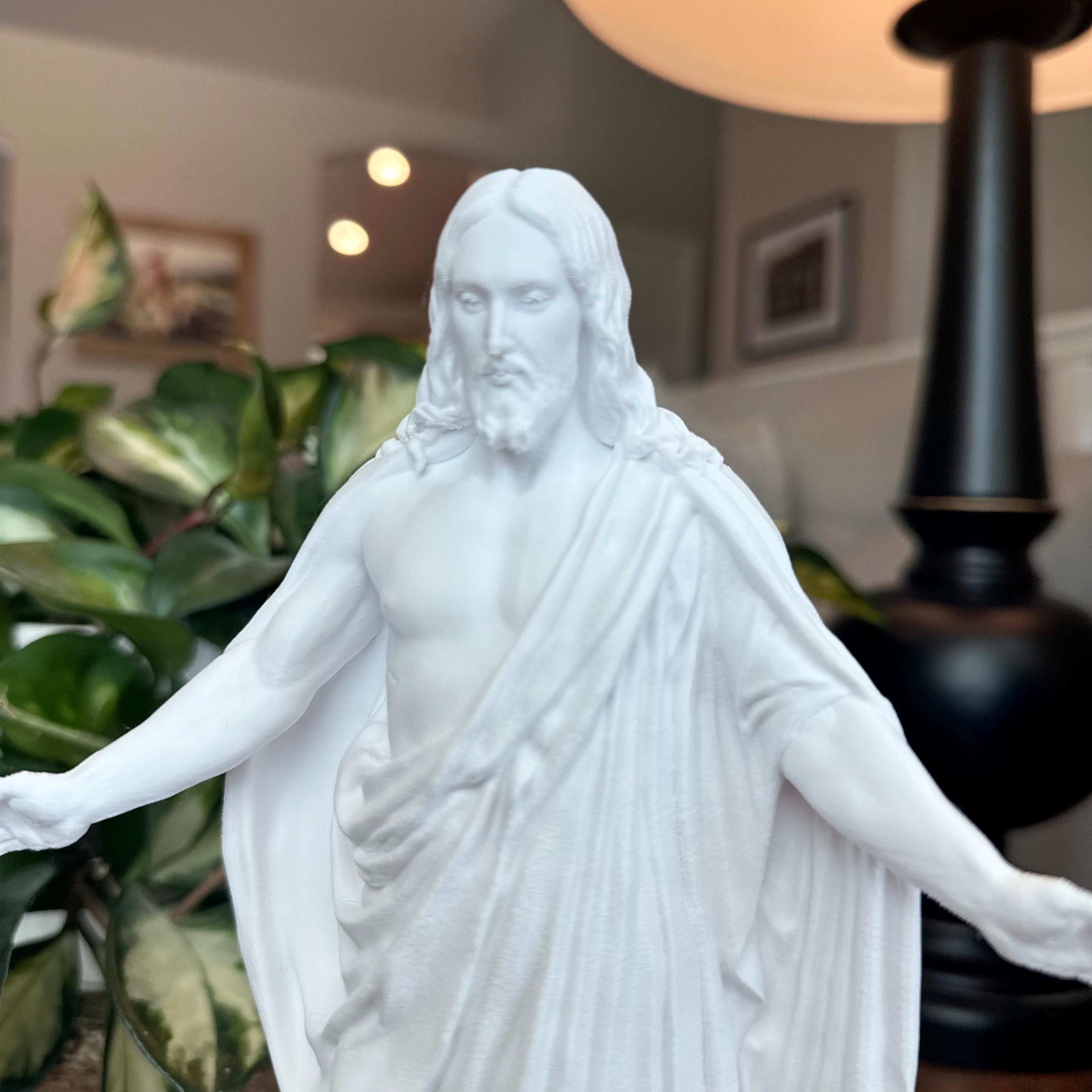 LDS Christus Statue 3D Printed Highly Detailed White | LDS Wedding or ...