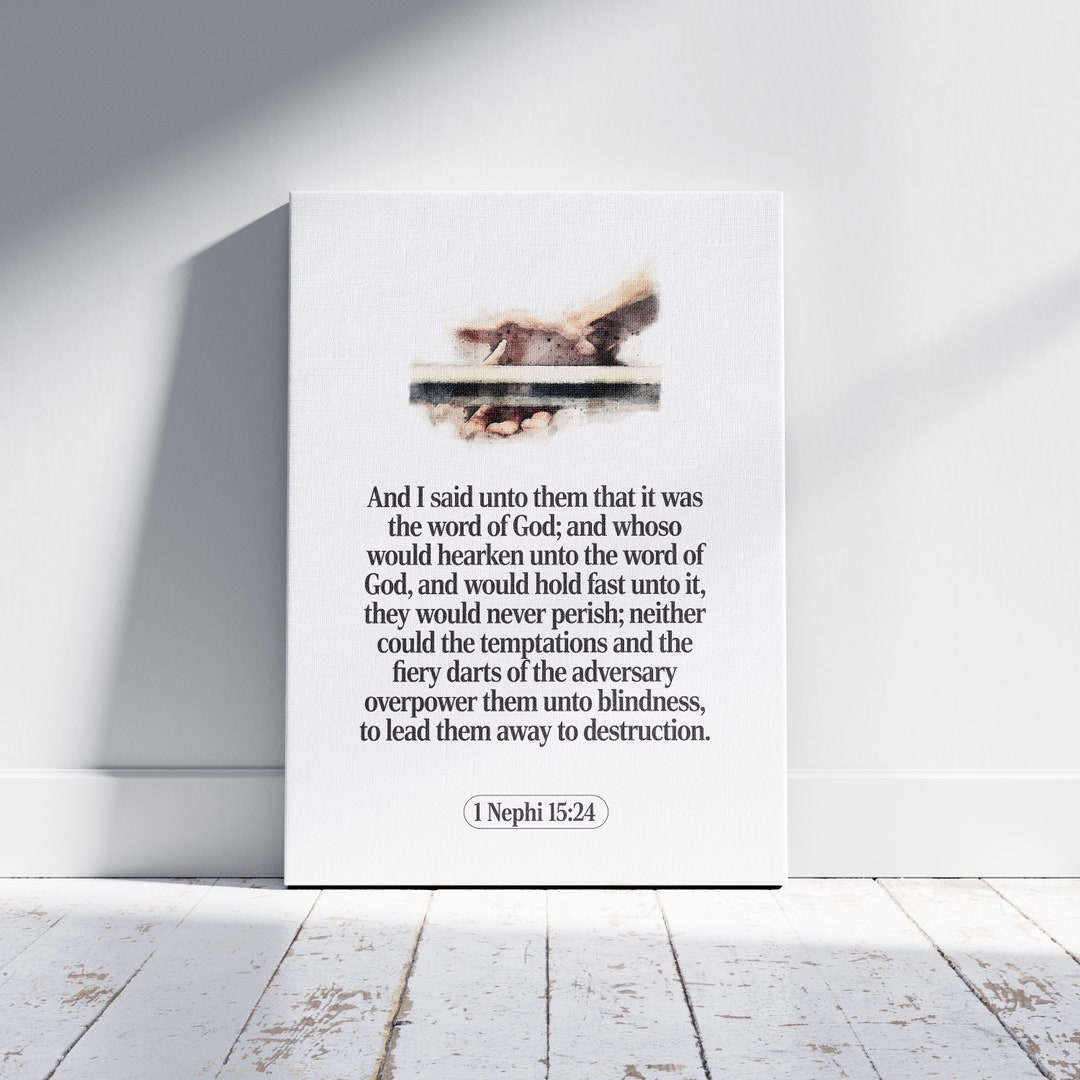 LDS Printable Wall Art Iron Rod Inspirational Book of Mormon Quote ...