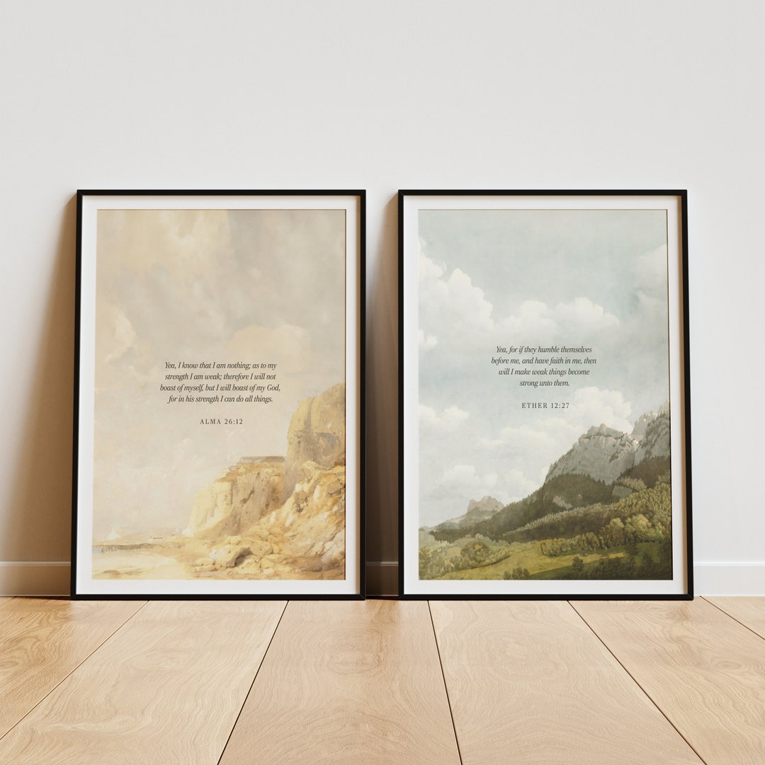 Book of Mormon Art Prints Vintage Watercolor Alma Ether Verses ...