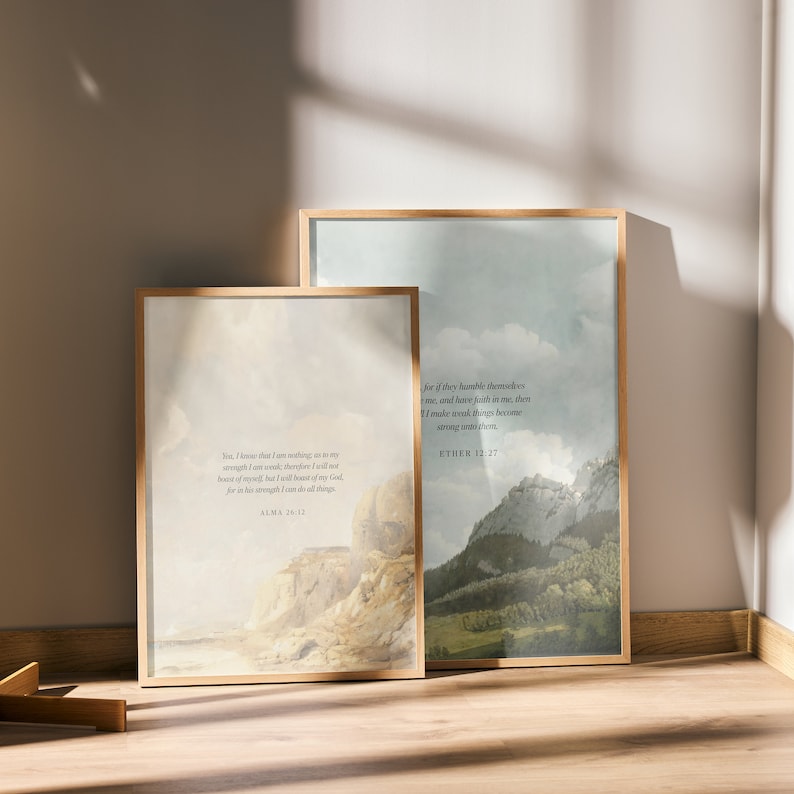 Book of Mormon Art Prints Vintage Watercolor Alma Ether Verses ...