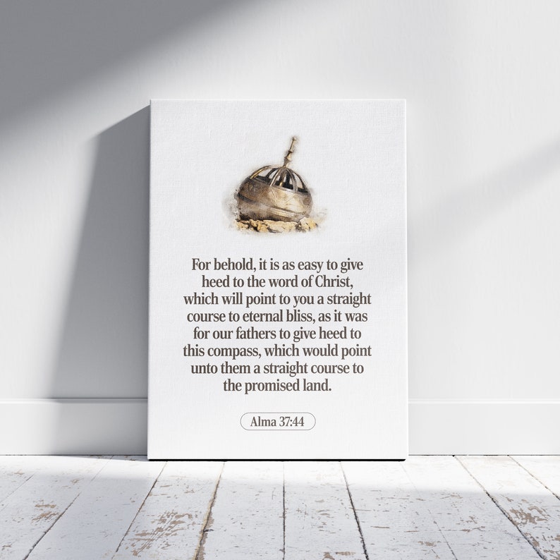 Liahona LDS Printable Wall Art Inspirational Book of Mormon Quote ...