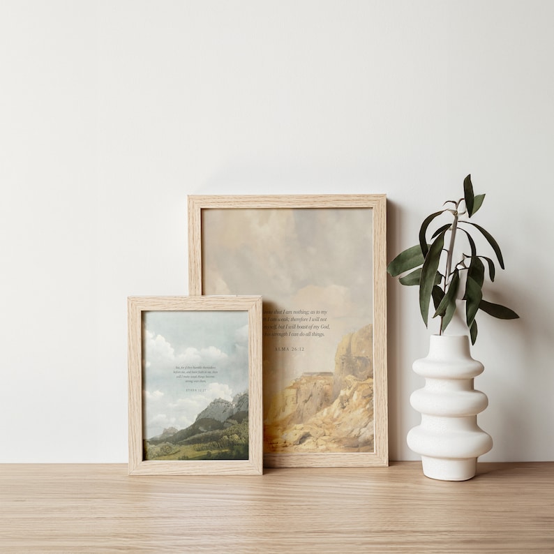 Book of Mormon Art Prints Vintage Watercolor Alma Ether Verses ...