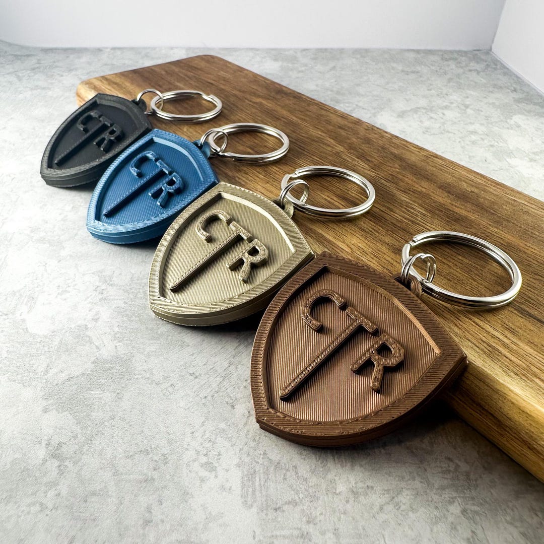 CTR Keychain Choose the Right Reminder LDS Baptism Gift CTR Charm ...