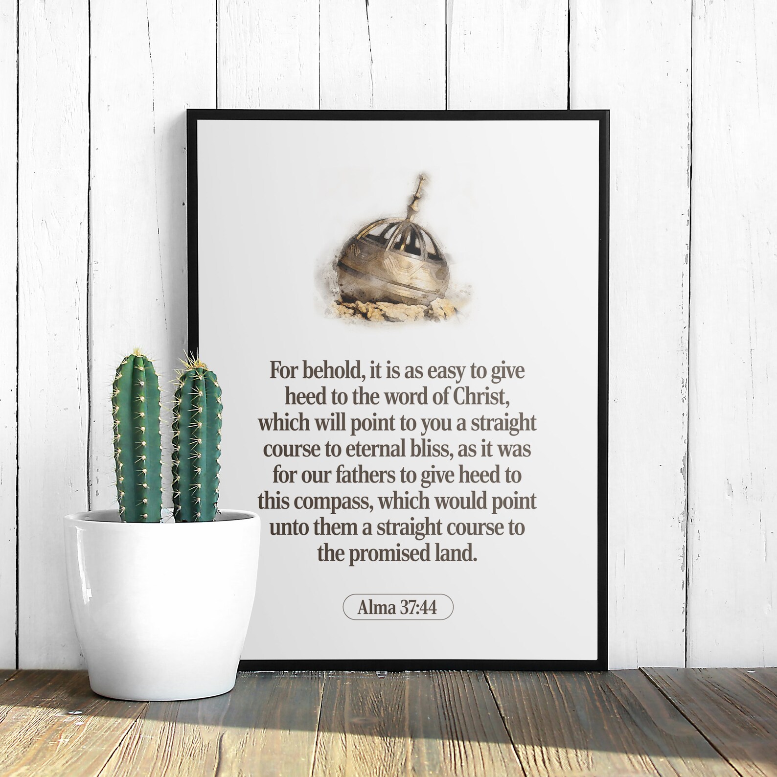 Liahona LDS Printable Wall Art Inspirational Book of Mormon Quote ...