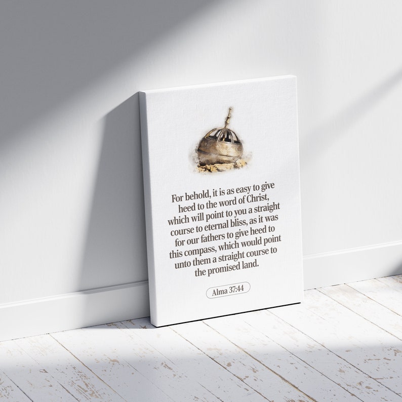 Liahona LDS Printable Wall Art Inspirational Book of Mormon Quote ...
