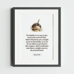 Liahona LDS Printable Wall Art Inspirational Book of Mormon Quote ...