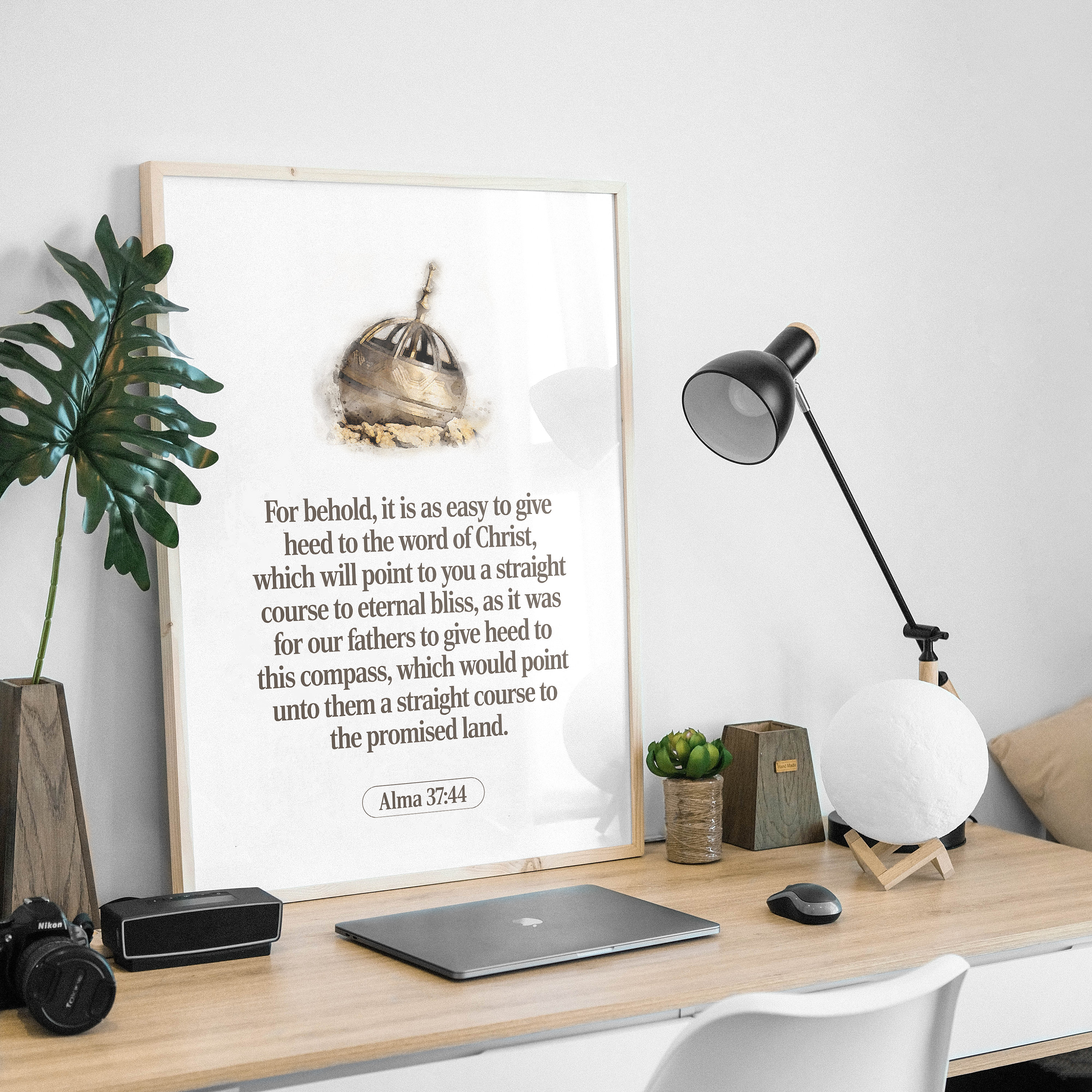 Liahona LDS Printable Wall Art Inspirational Book of Mormon Quote ...