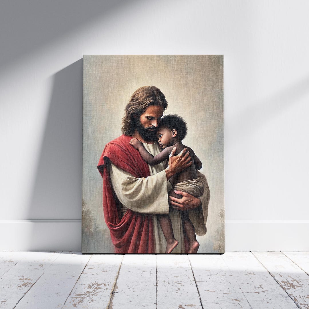 Jesus With Baby Boy Jesus Holding Boy Painting Christian Nursery Print ...