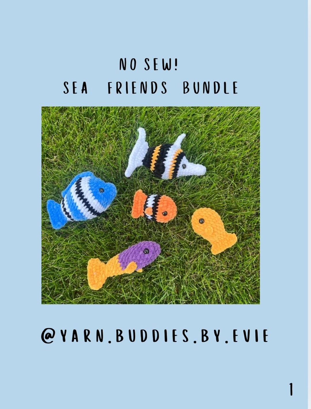 Fish Friends Bundle PDF Pattern - Etsy