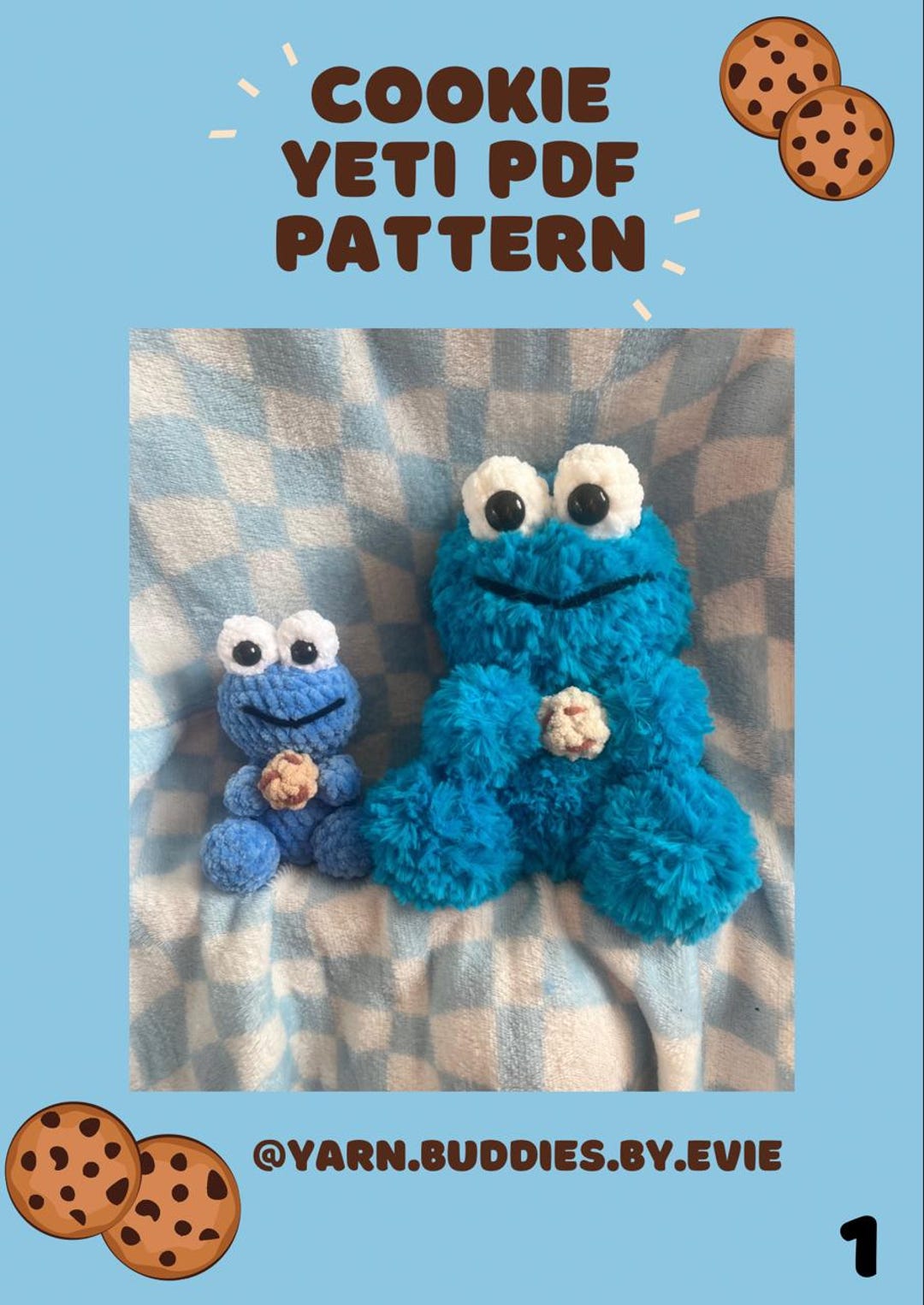 Crochet Cookie Yeti PDF Pattern - Etsy