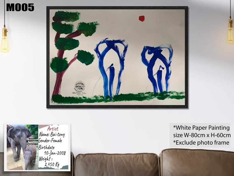 Elephant Trunk Painting Art Home Wall Decor,surprise Unique Gift for ...