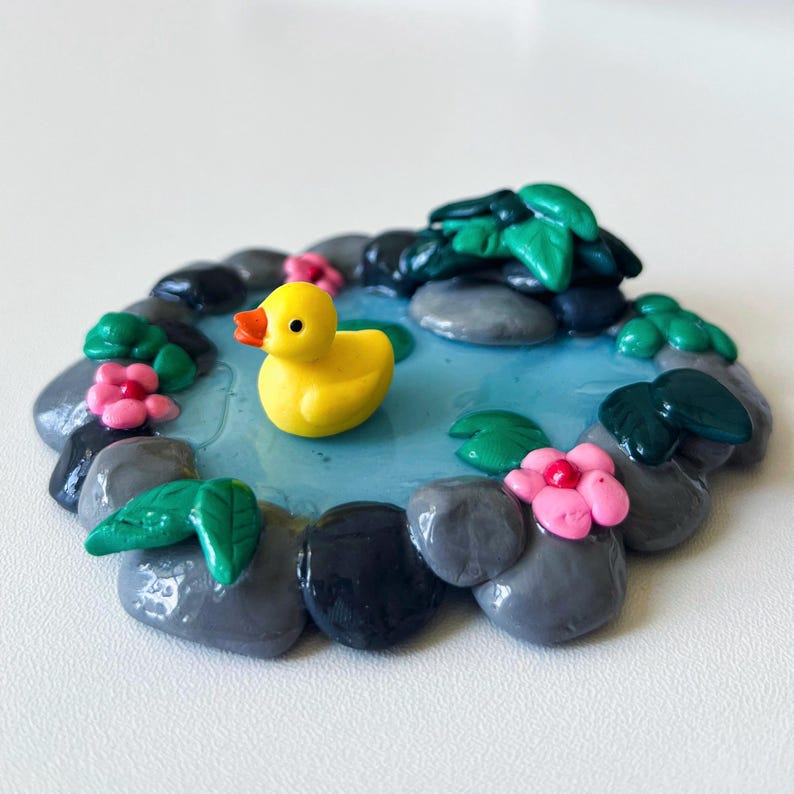 Duck Pond Jewelry Dish Rubber Duck Jewelry Dish Duck Pond Trinket Dish ...