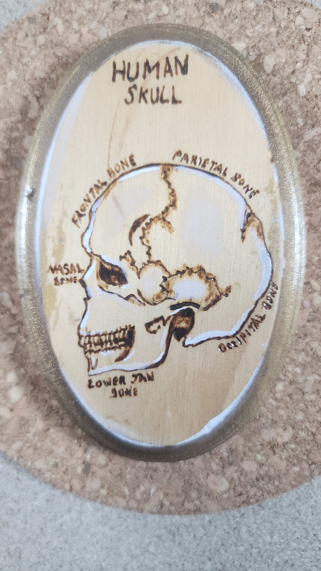 HUMAN SKULL Wood Plaque Pyrography Wall Decor - Etsy