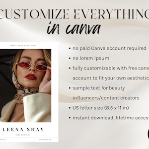 Media Kit Template Instagram Media Kit Template Canva Rate Sheet ...