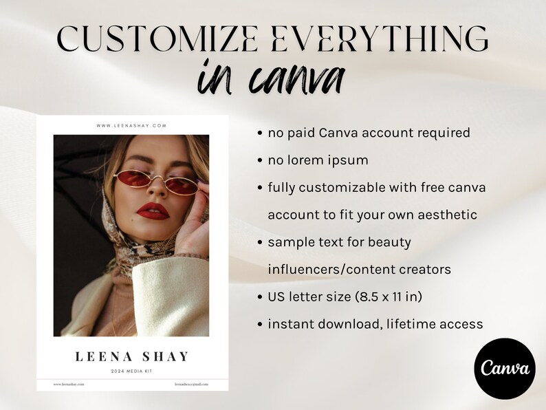 Media Kit Template Instagram Media Kit Template Canva Rate Sheet ...