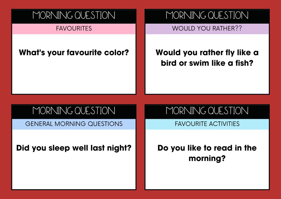 Morning Questions - Etsy