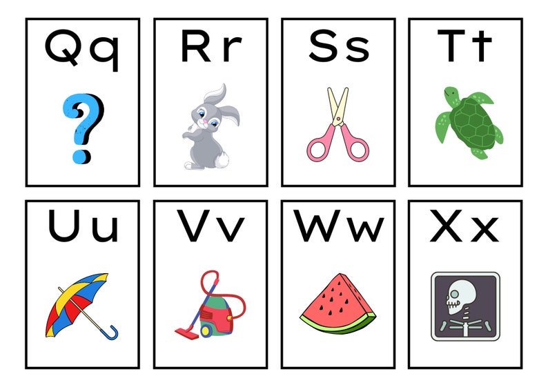 Alphabet Flashcards - Etsy