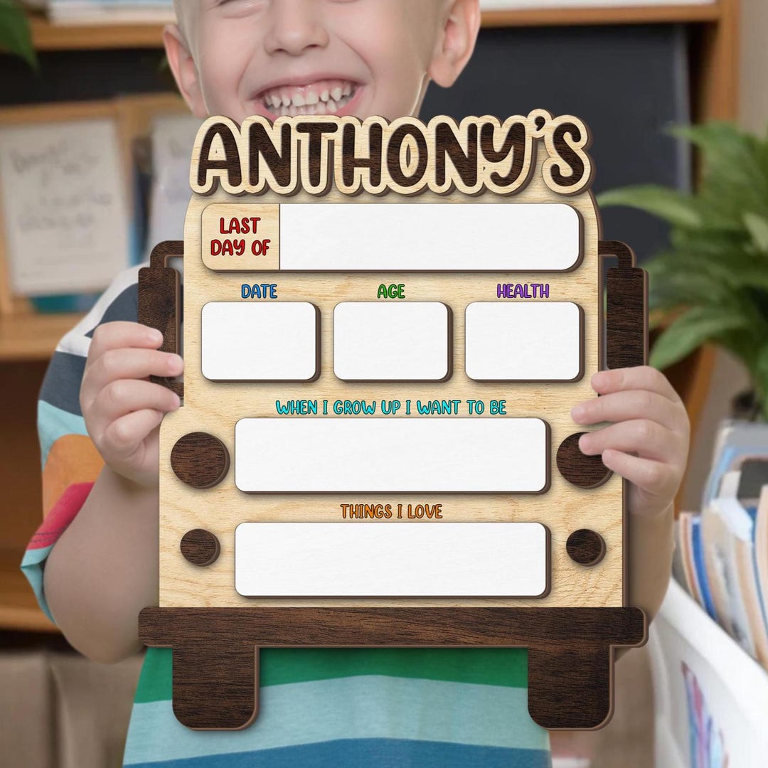 Personalized First and Last Day School Sign, Back to School Sign ...