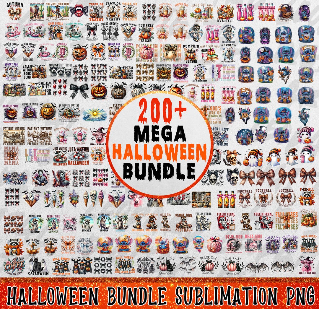 200+ Halloween Mega Bundle PNG, Halloween Png Bundle, Ghost PNG Bundle ...