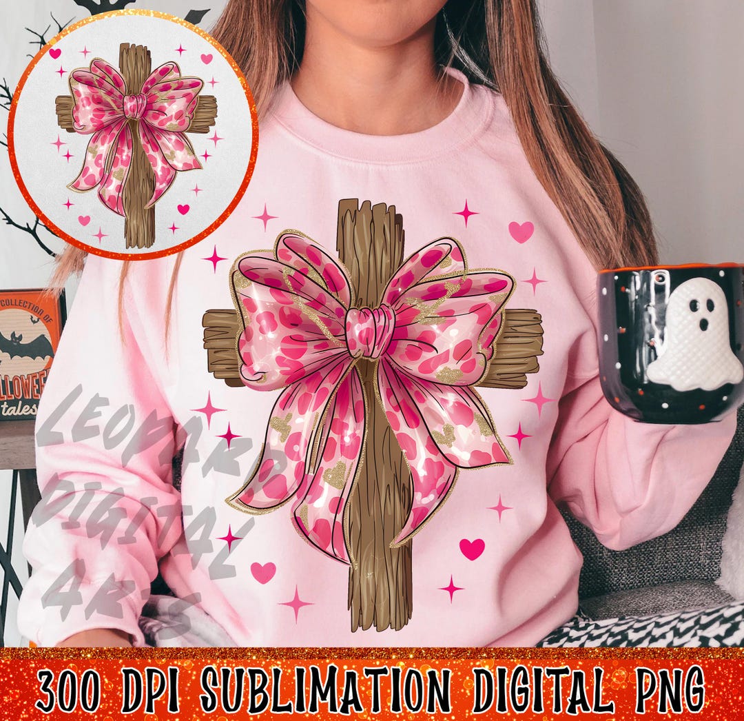 Jesus Pink Bow Cross Breast Cancer Png, Breast Cancer Awareness Png, in ...