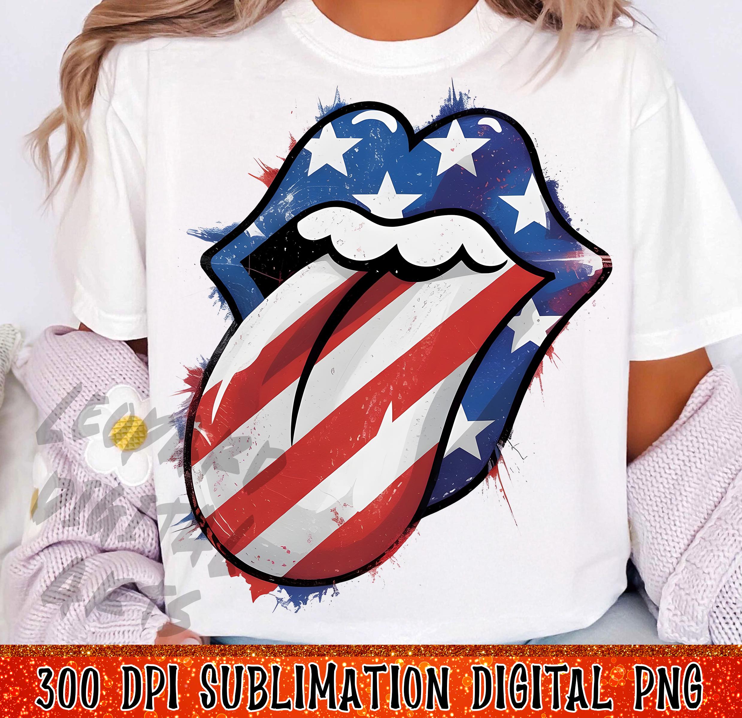 American Lips Png, Sublimation Designs, American Png, 4th of July Png ...