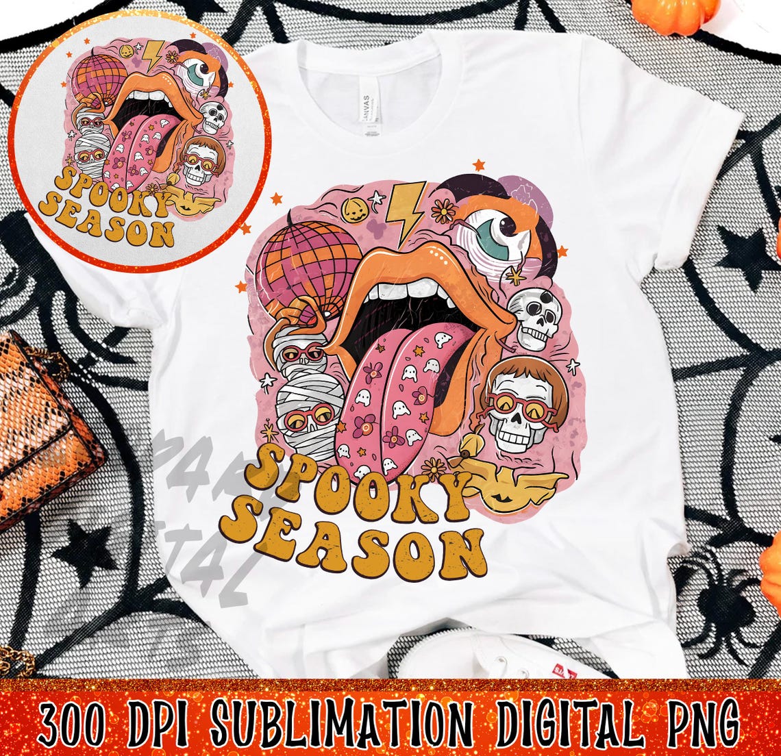 Spooky Season Png, Retro Halloween Png, Vampire Png, Sublimation Design ...