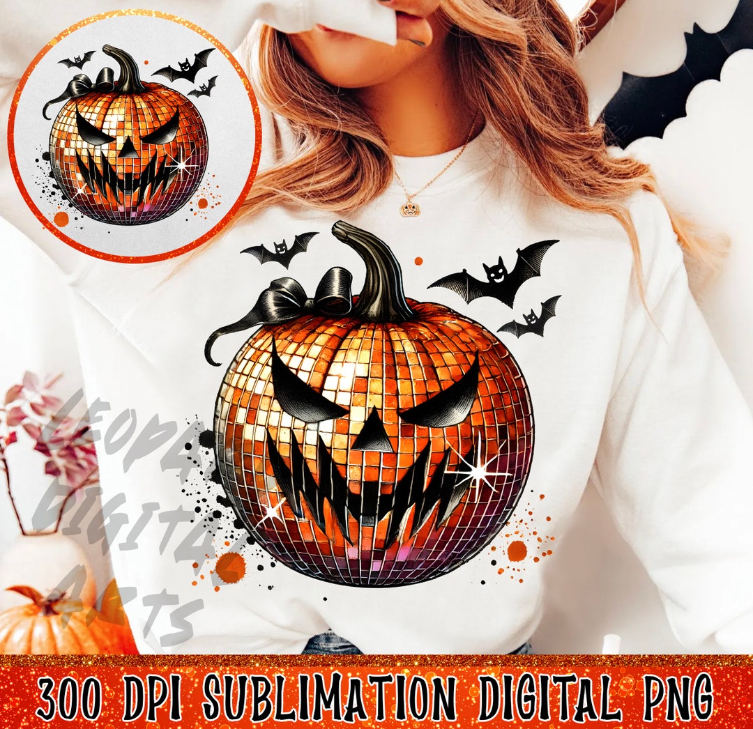 Disco Pumpkin Png, Fall Png, Trendy Fall Design, Fall Design, Coquette ...