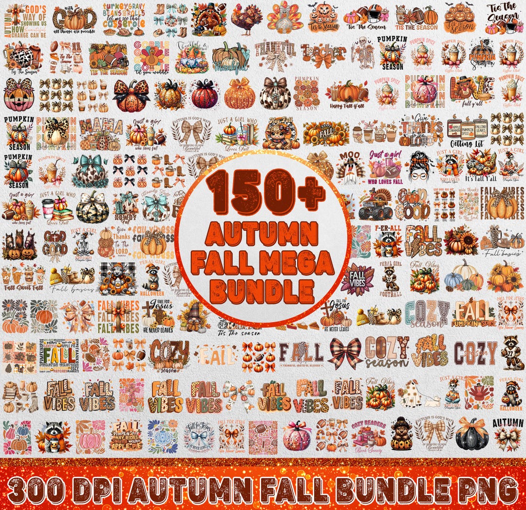 150+ Fall Bundle Png, Fall Bundle Png, Autumn Bundle Png, Thanksgiving ...