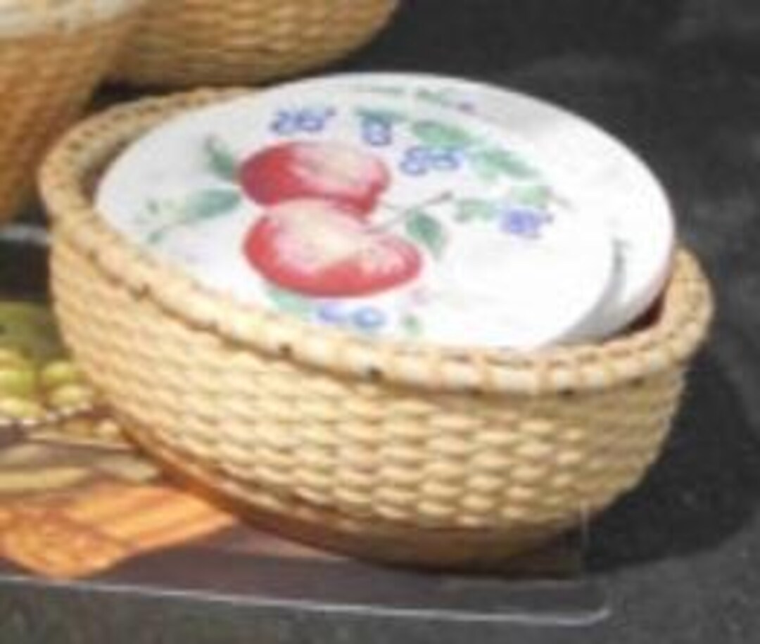 Stoneware Coaster, Nantucket Lightship Style Basket - Etsy