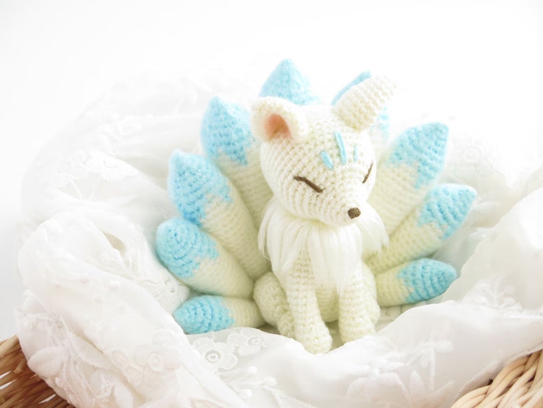 Crochet Pattern Kitsune, Nine Tails Fox Crochet Pattern, Amigurumi Fox Pattern PDF English ...