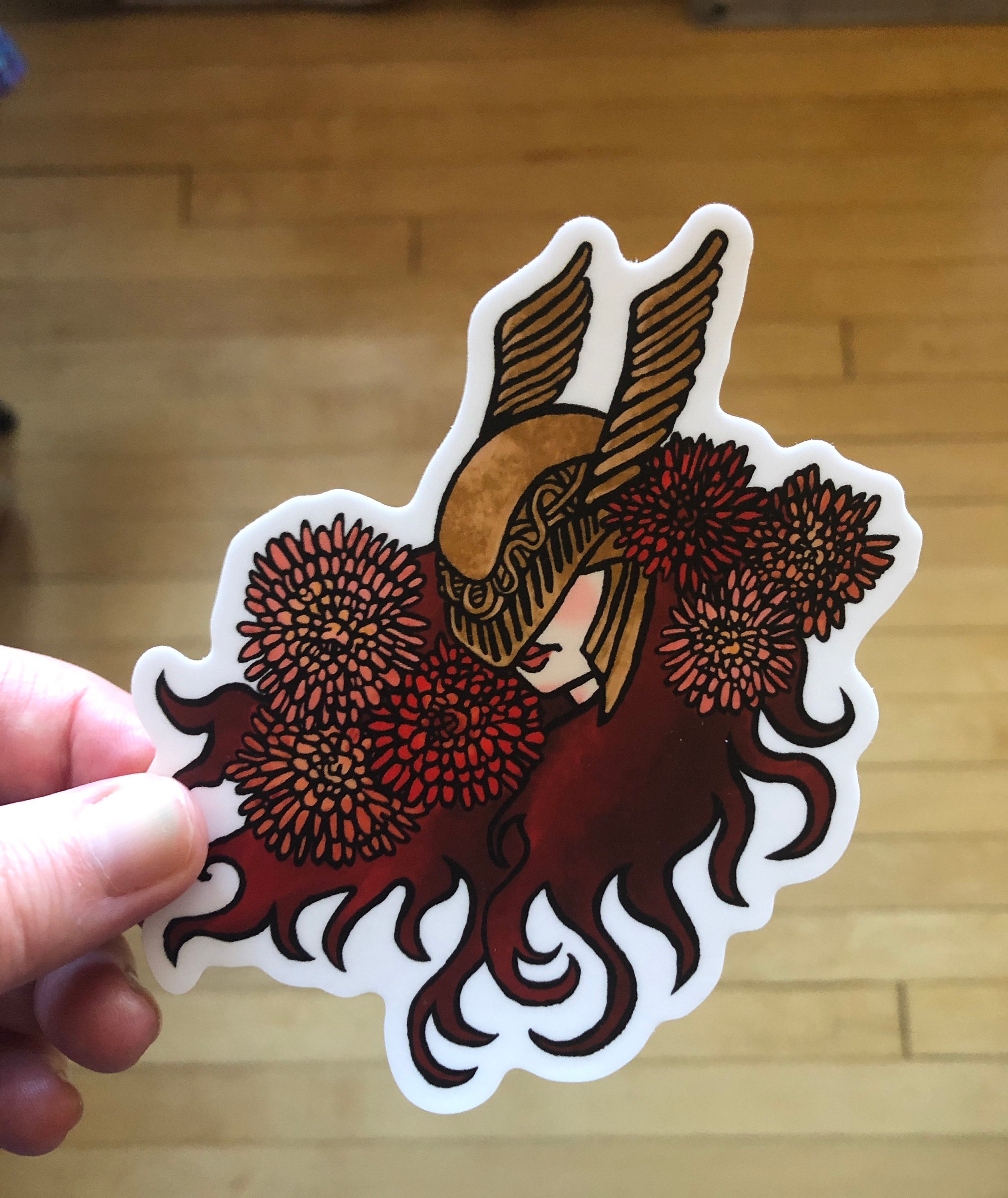 Sticker - Malenia With Dahlias - Etsy